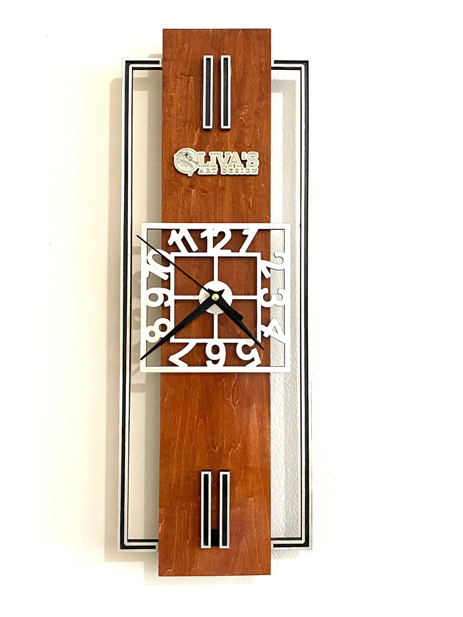 LED Multicolor Modern Rectangular Wall Clock - Etsy