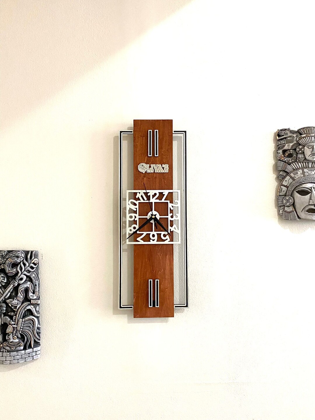 LED Multicolor Modern Rectangular Wall Clock - Etsy