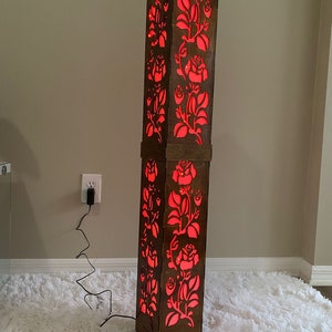 Flower Tower LED Multicolor Floor Lamp - Etsy