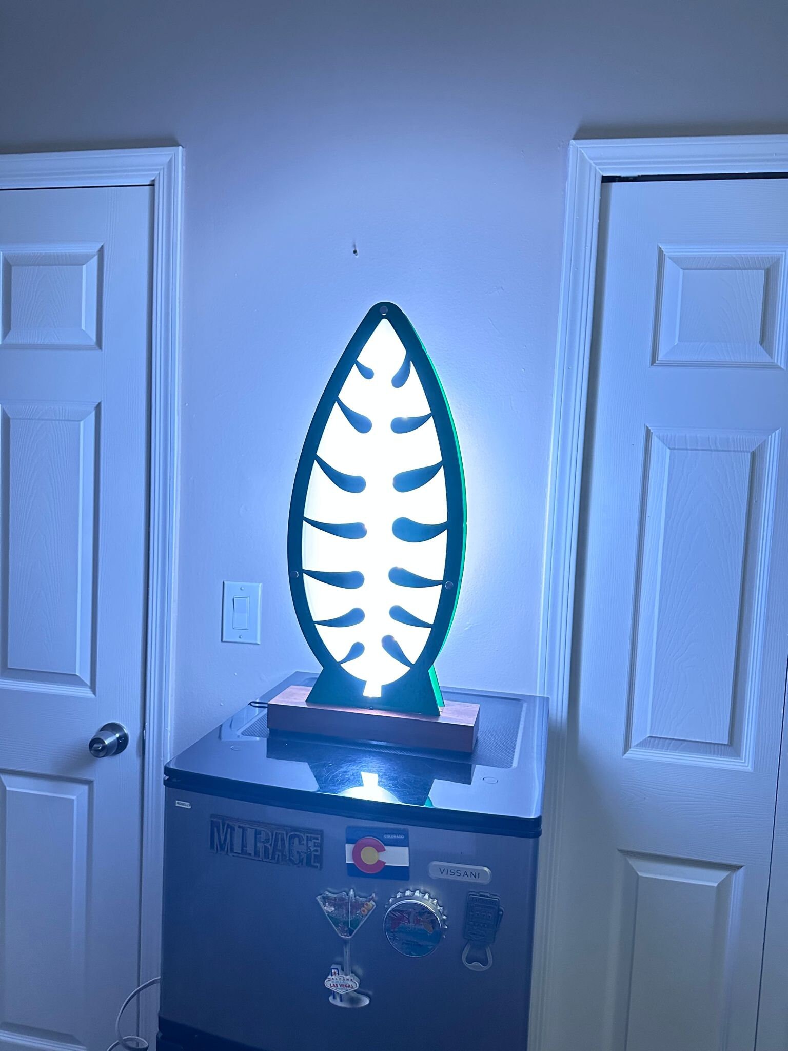 Palm Leaf Table LED Lamp - Etsy