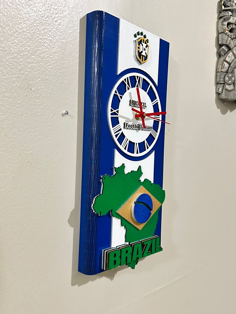 Brazil Football Team Clock 2023 - Etsy