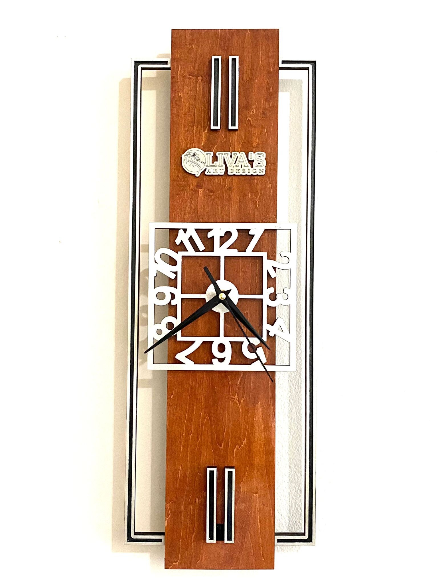 LED Multicolor Modern Rectangular Wall Clock - Etsy