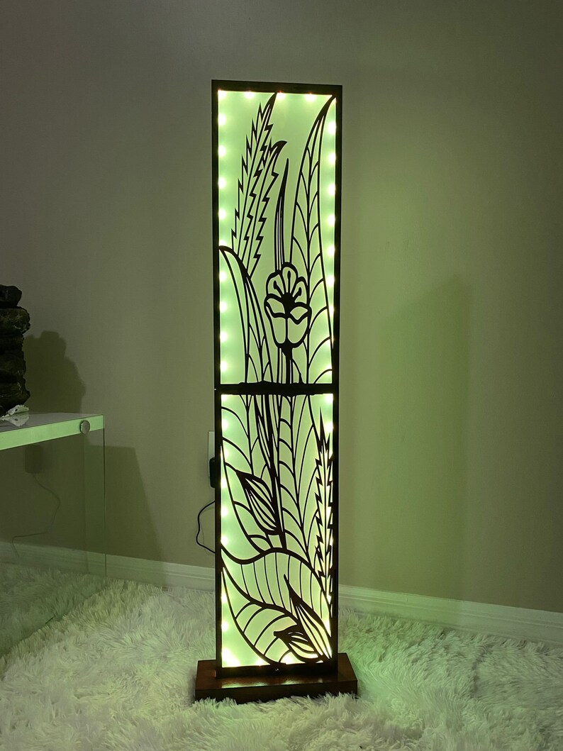 Plant LED Multicolor Floor Lamp - Etsy