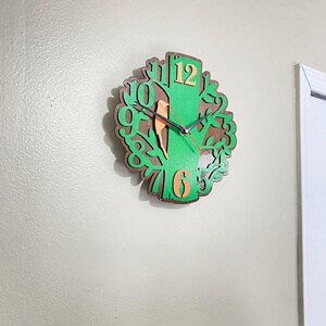 Green Tree Clock - Etsy