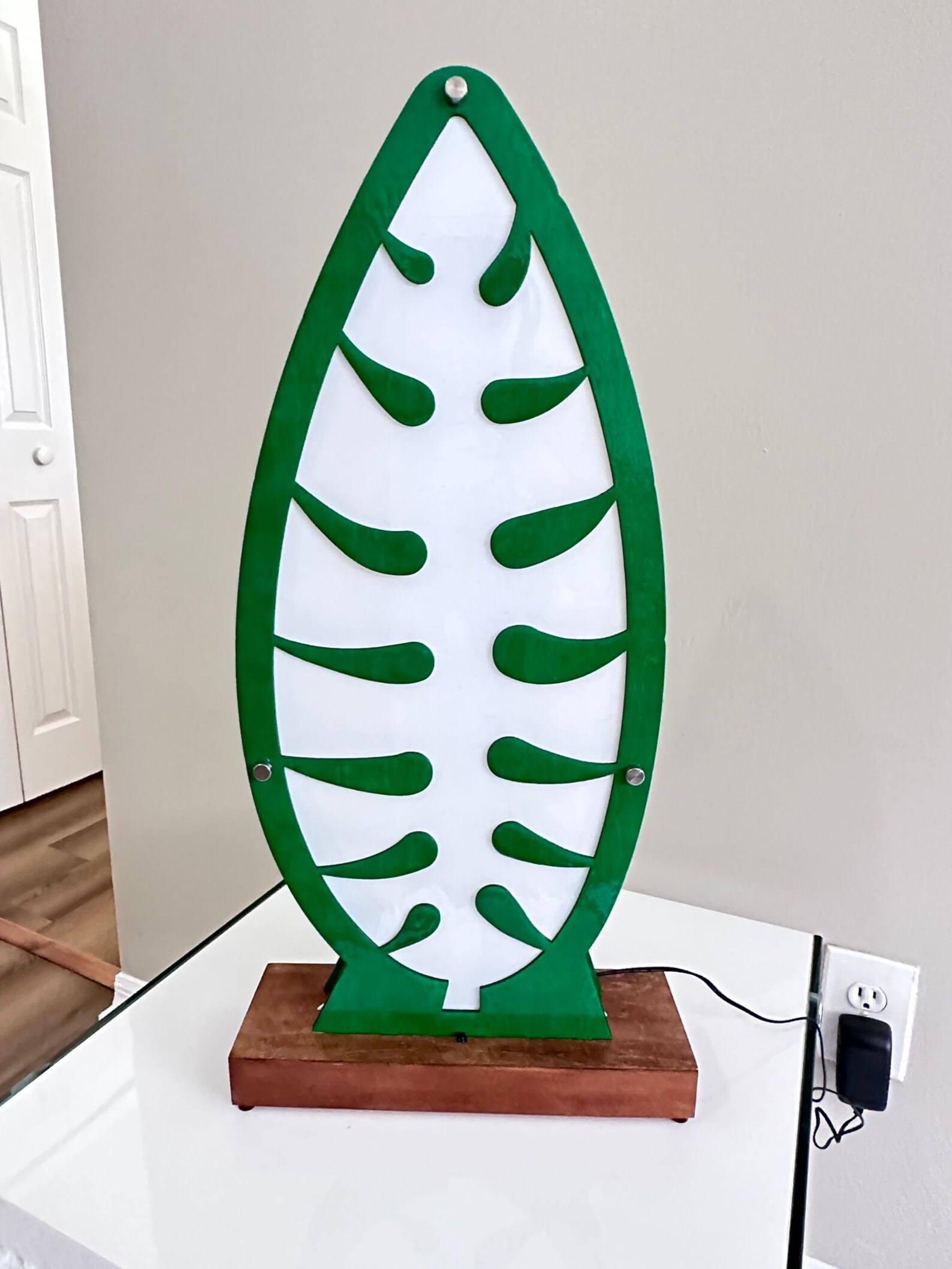 Palm Leaf Table LED Lamp - Etsy