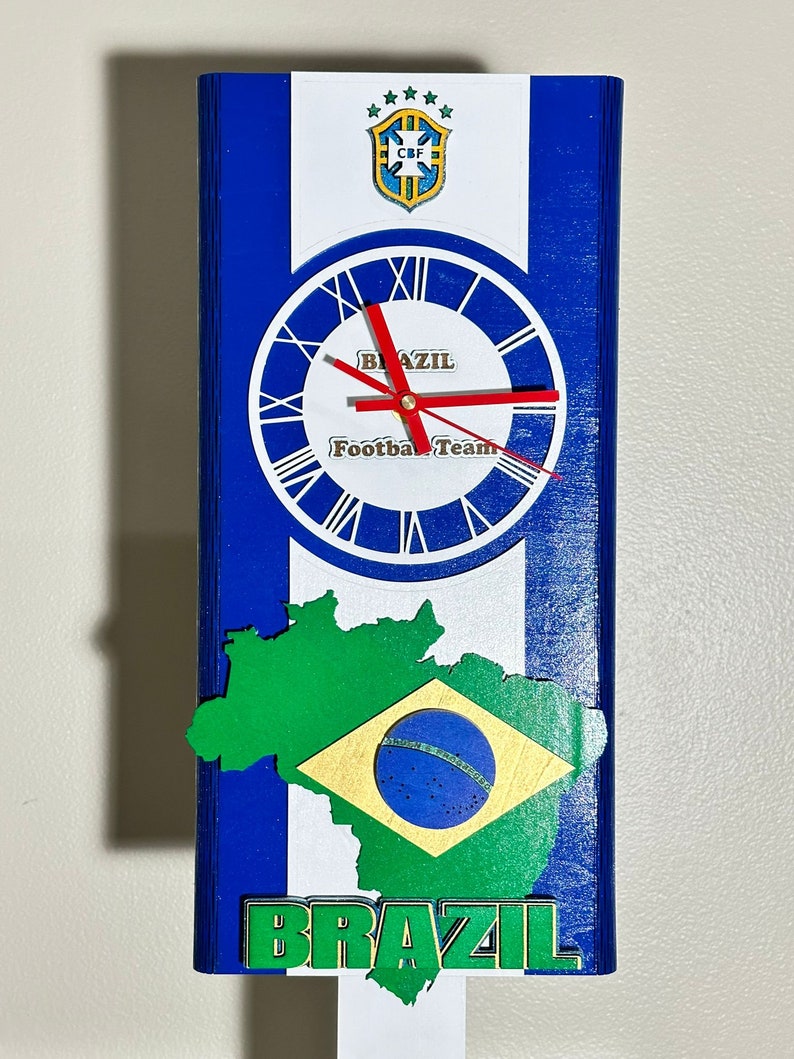 Brazil Football Team Clock 2023 - Etsy
