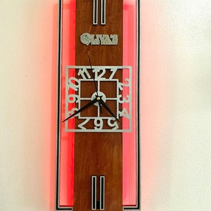 LED Multicolor Modern Rectangular Wall Clock - Etsy