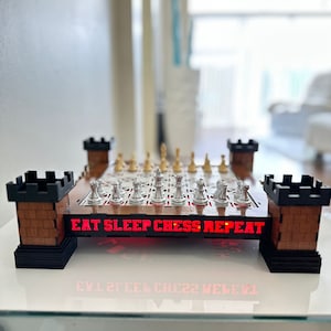 Chess Game LED Handmade - Etsy