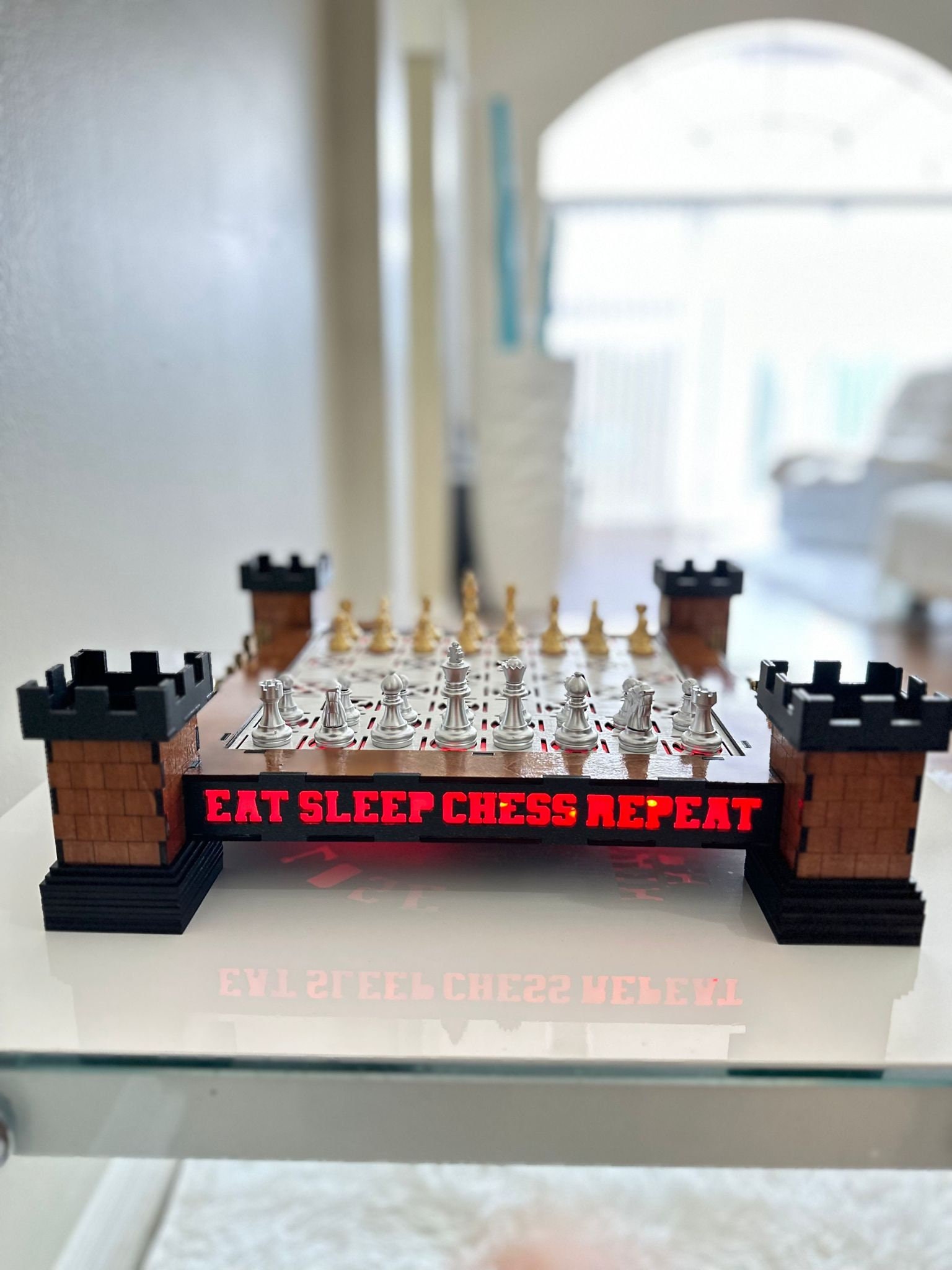 Chess Game LED Handmade - Etsy