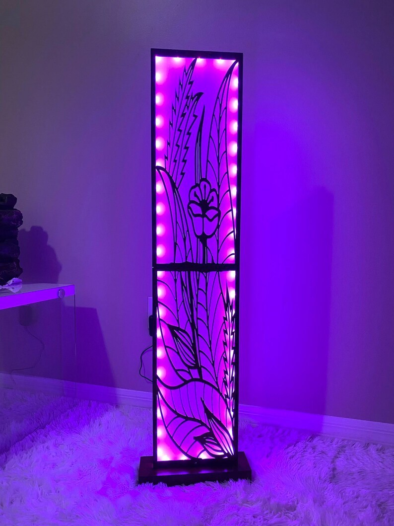 Plant LED Multicolor Floor Lamp - Etsy