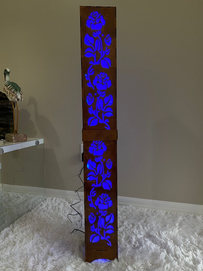 Flower Tower LED Multicolor Floor Lamp - Etsy
