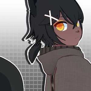 Kuro Cat Girl | Premade 3D Vroid VRM Model | Streamer and Vtuber ...