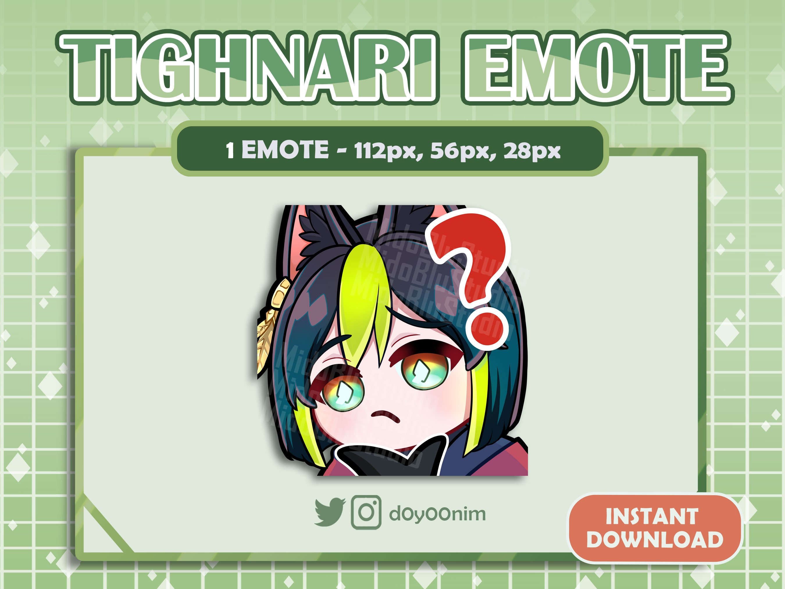 Tighnari Genshin Impact Emote Think / Twitch Emote / Discord Emote ...