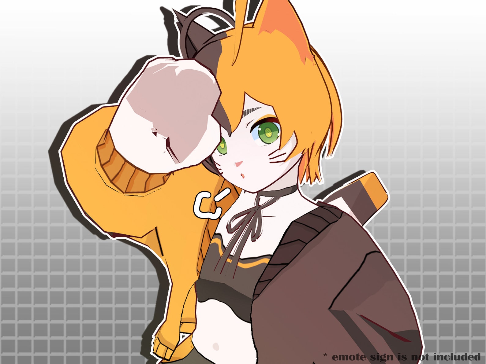 Calico Cat Girl | Premade 3D Vroid VRM Model | Streamer and Vtuber ...