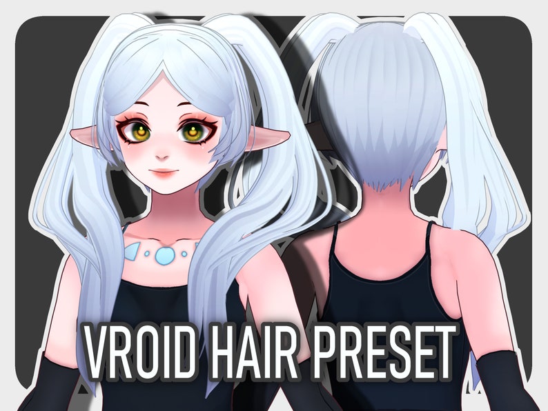 Frieren Hairstyle Vroid Hair Preset Custom Item Vroid Studio Ready-to-use Hair Preset for Vroid ...