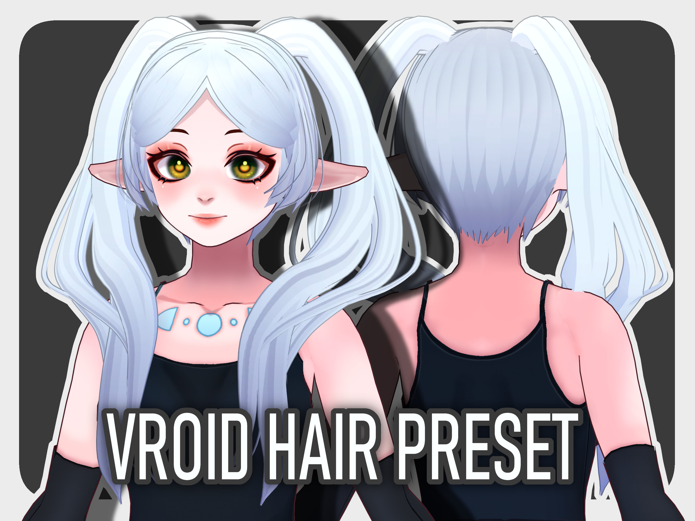 Frieren Hairstyle Vroid Hair Preset Custom Item Vroid Studio Ready-to ...
