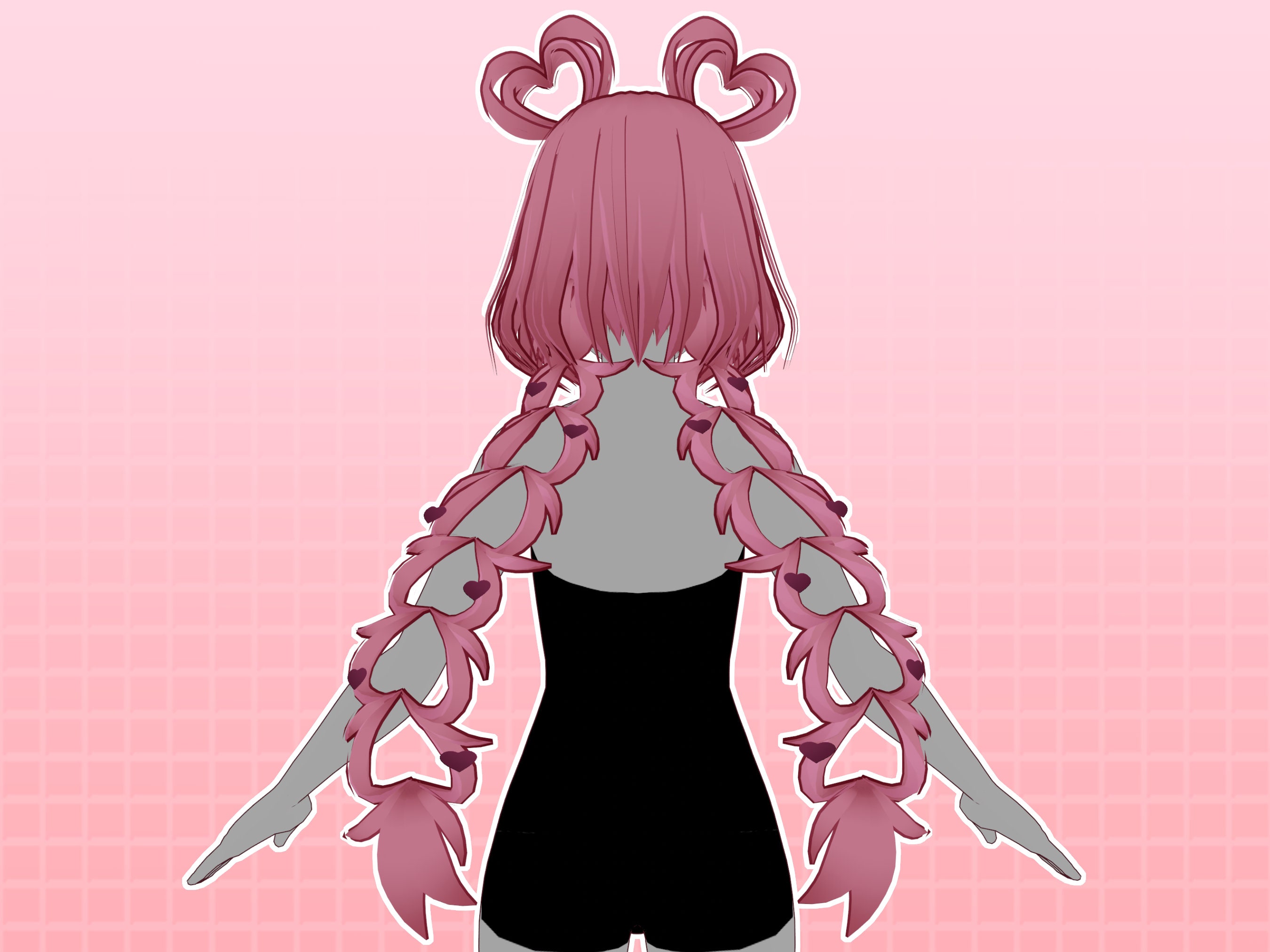 Love Twintail Vroid Hair Preset Custom Item Vroid Studio - Etsy