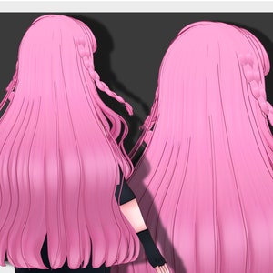 Long Wavy #1 | Vroid Hair Preset | Custom Item Vroid Studio | Ready-to ...