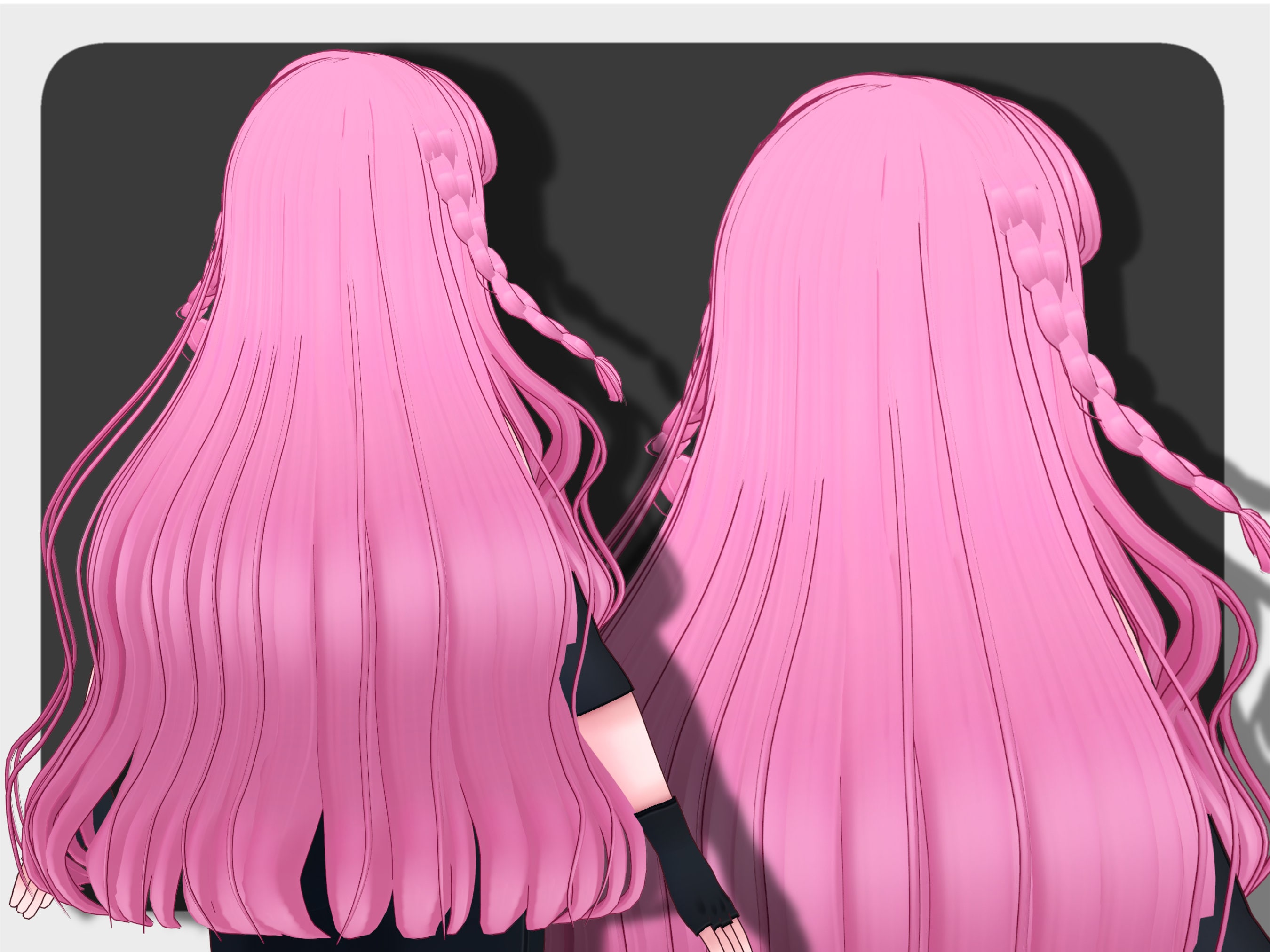 Long Wavy 1 Vroid Hair Preset Custom Item Vroid Studio Ready-to-use ...