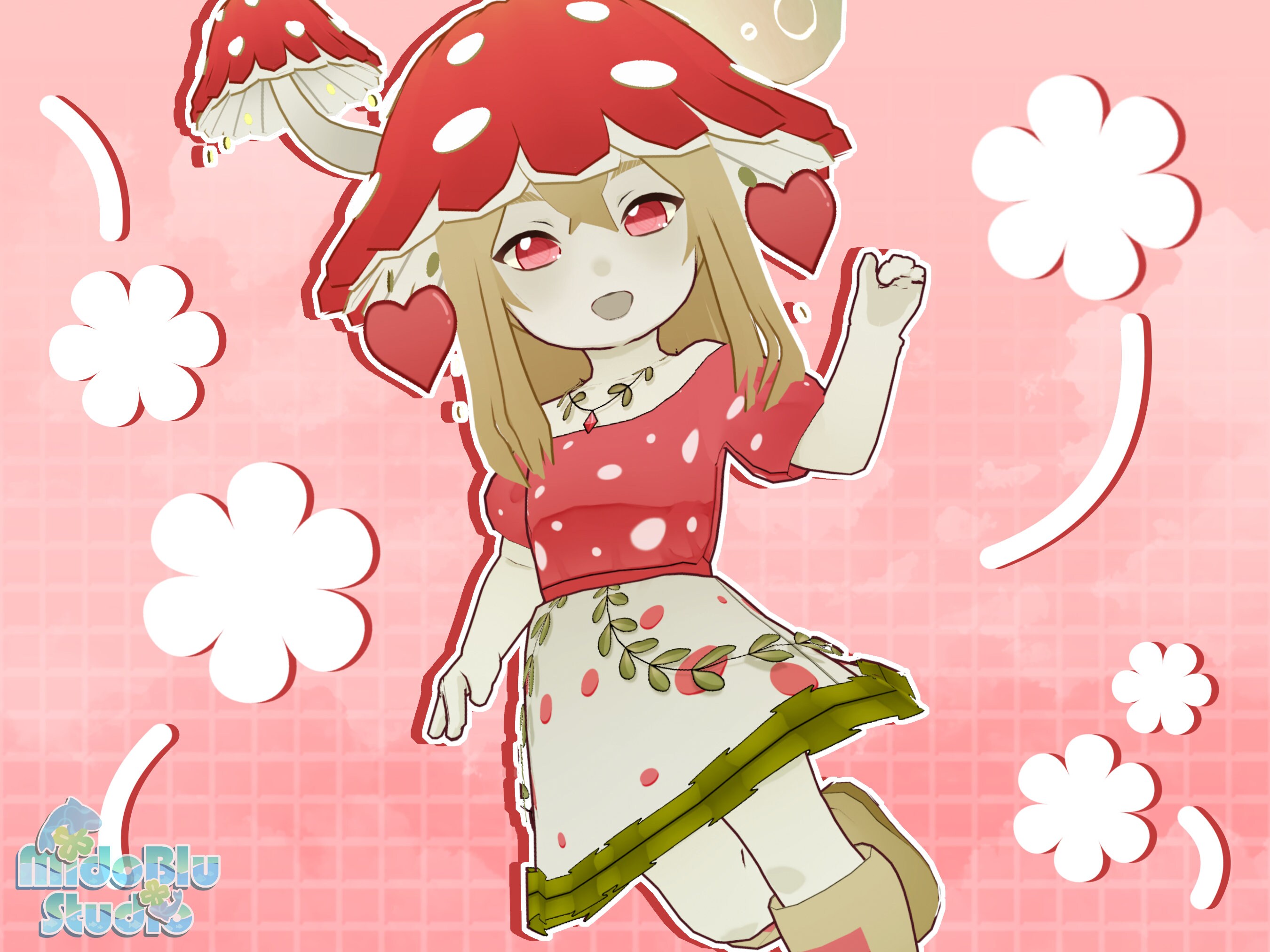 Red Chibi Mushroom | Premade 3D Vroid VRM Model | Streamer and Vtuber ...