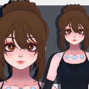 Bun Hair With Braids | Vroid Hair Preset | Custom Item Vroid Studio ...