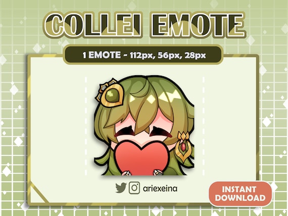 Collei Genshin Impact Emote Love / Twitch Emote / Discord - Etsy