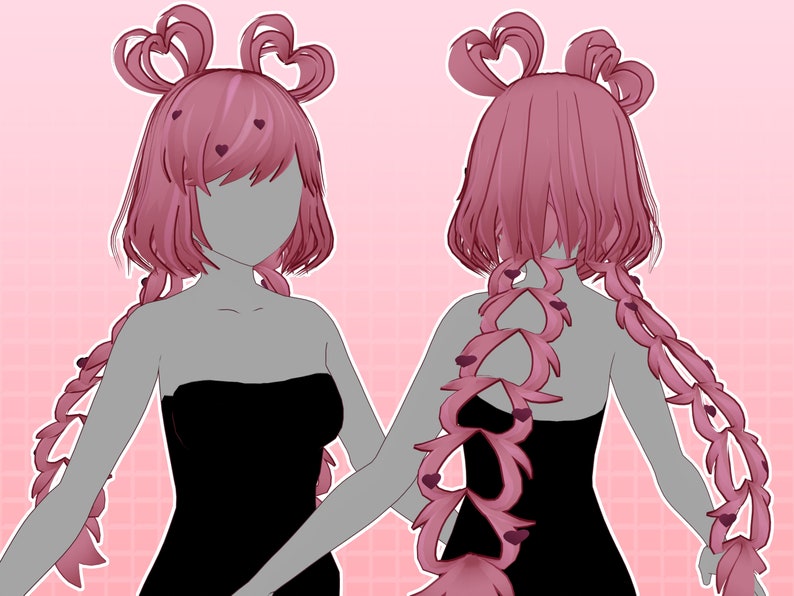 Love Twintail Vroid Hair Preset Custom Item Vroid Studio - Etsy