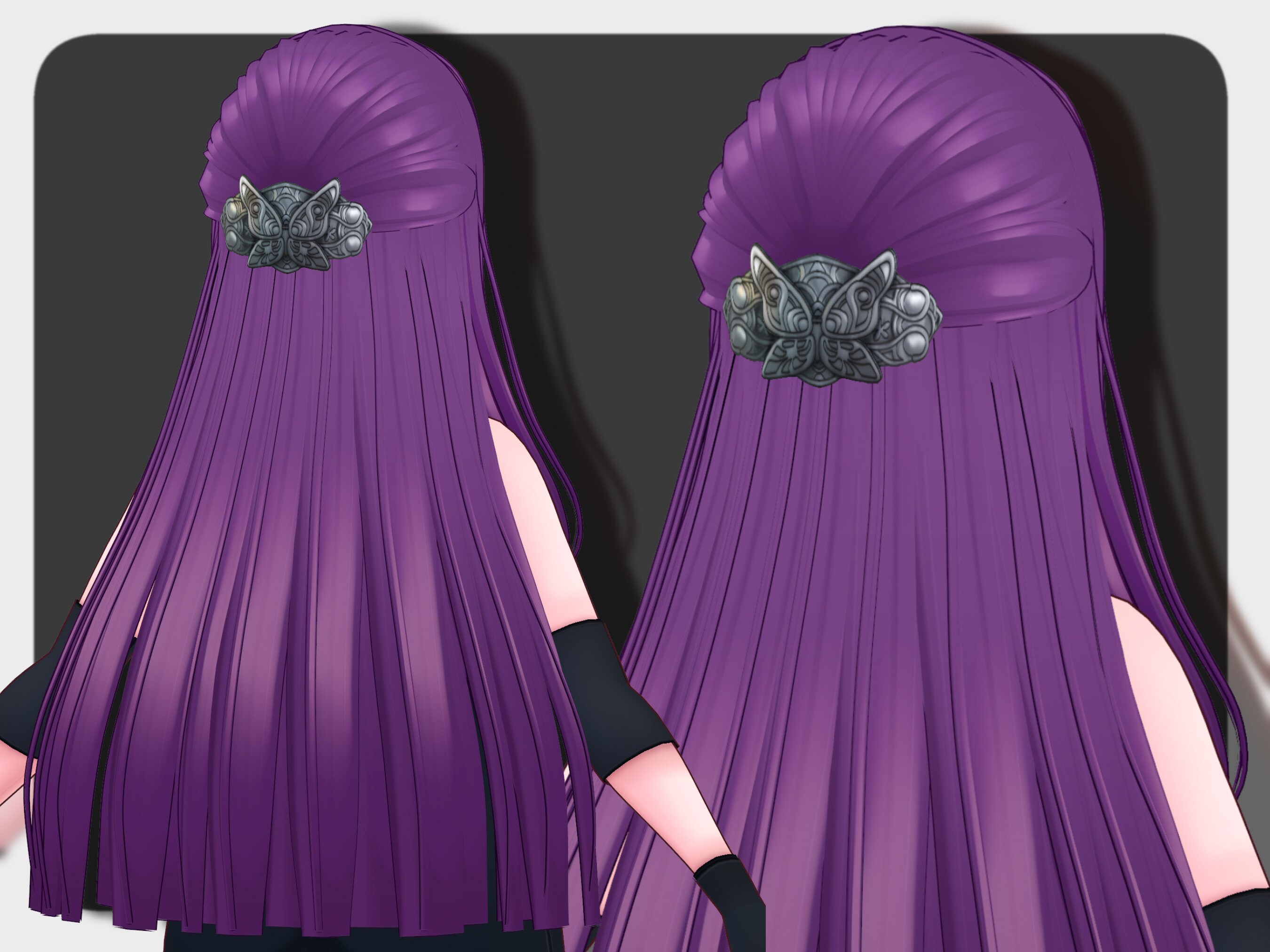 Fern Hairstyle | Vroid Hair Preset | Custom Item Vroid Studio | Ready ...