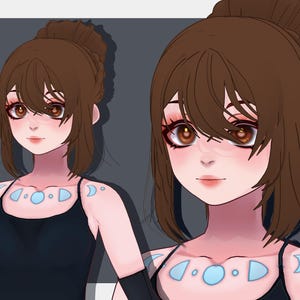 Bun Hair With Braids | Vroid Hair Preset | Custom Item Vroid Studio ...