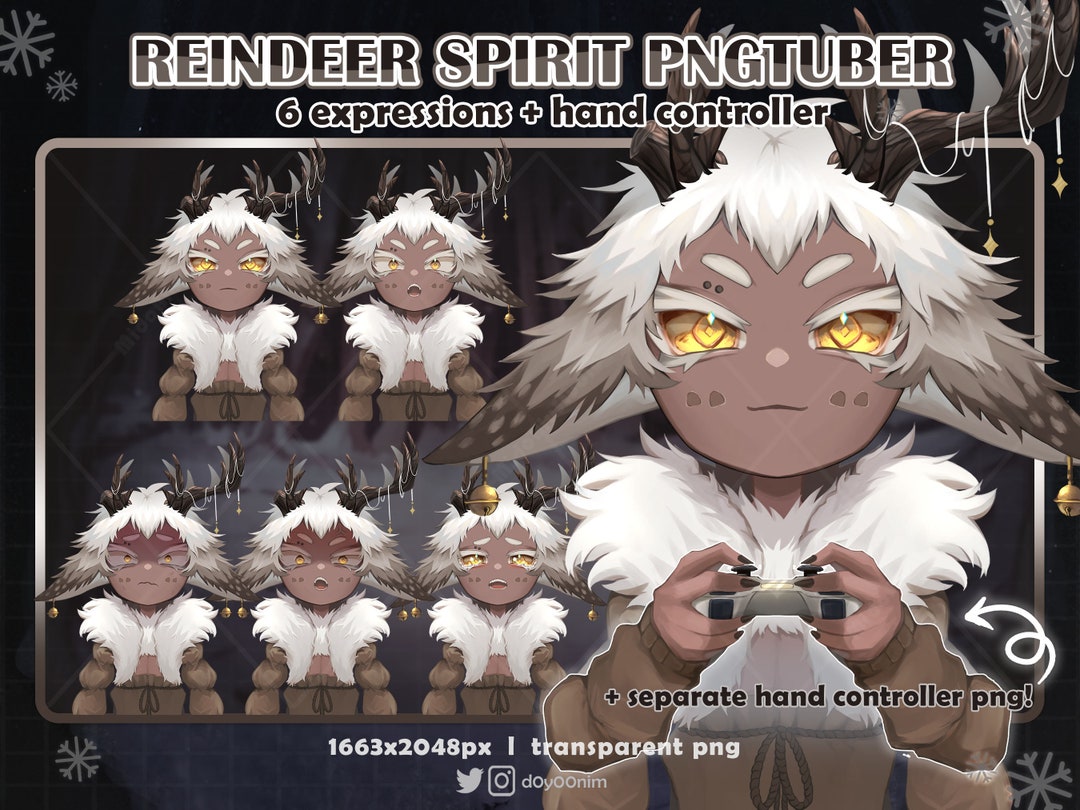 Reindeer Spirit Pngtuber L Premade Pngtuber | Vtuber Model | Vtuber ...