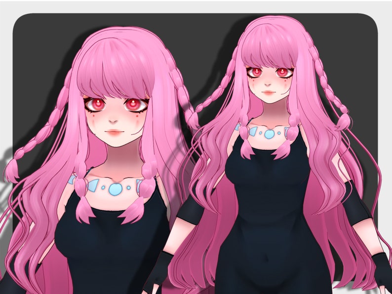 Long Wavy 1 Vroid Hair Preset Custom Item Vroid Studio Ready-to-use ...