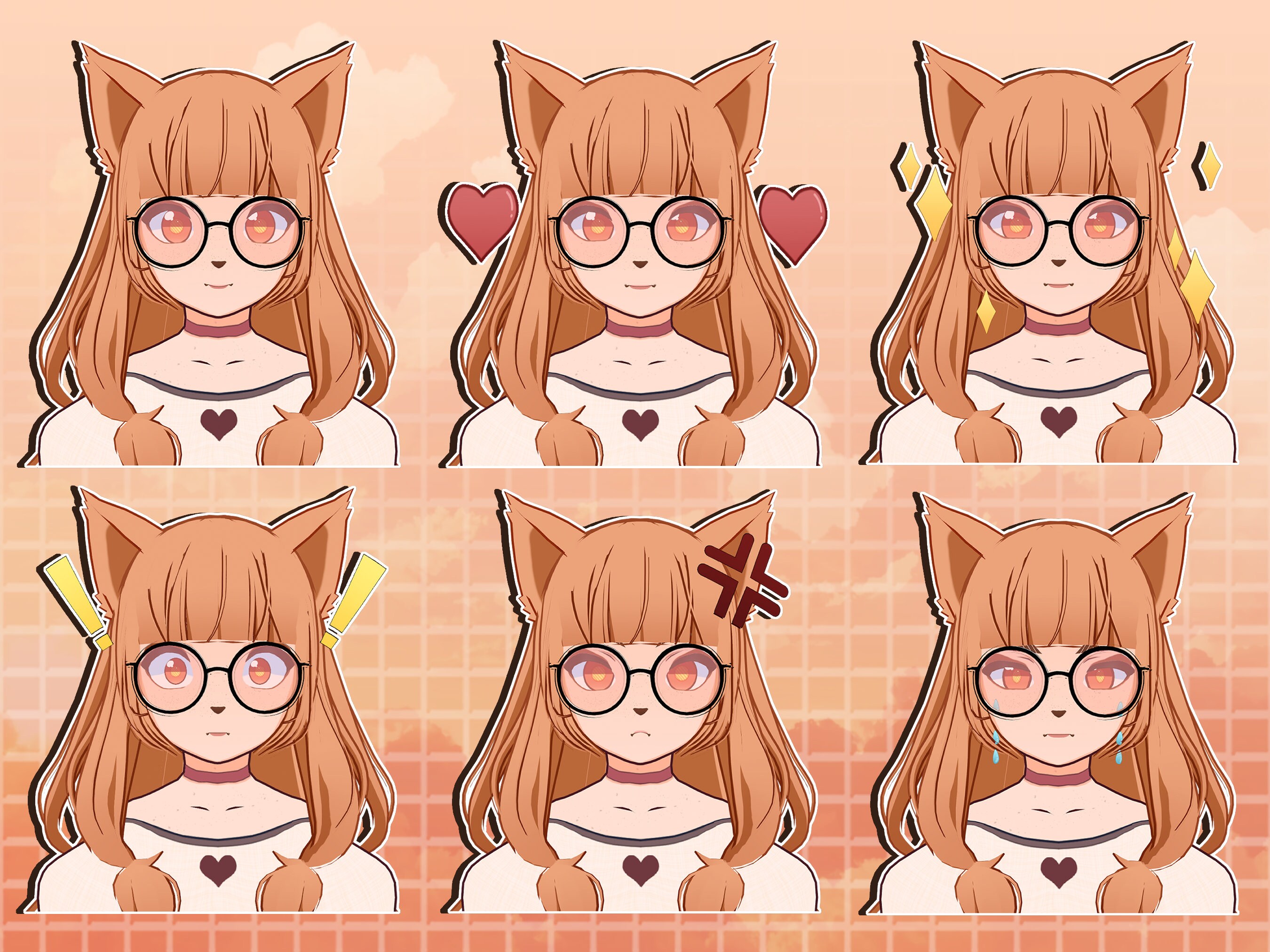 Autumn Cat Girl Set Premade 3D Vroid VRM Model Streamer and Vtuber ...