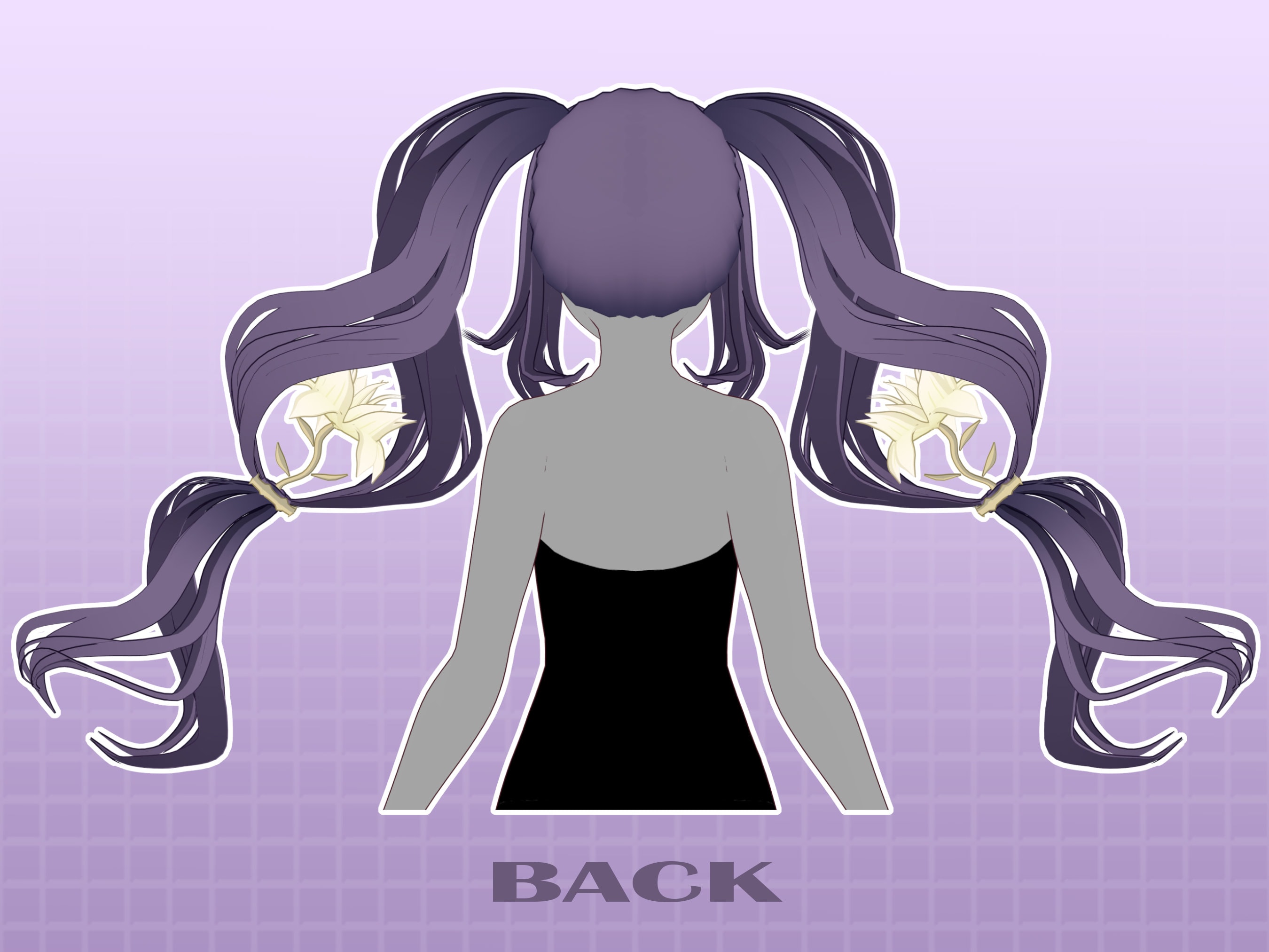 Alluring Twintail With Flowers Vroid Hair Preset Custom Item Vroid ...
