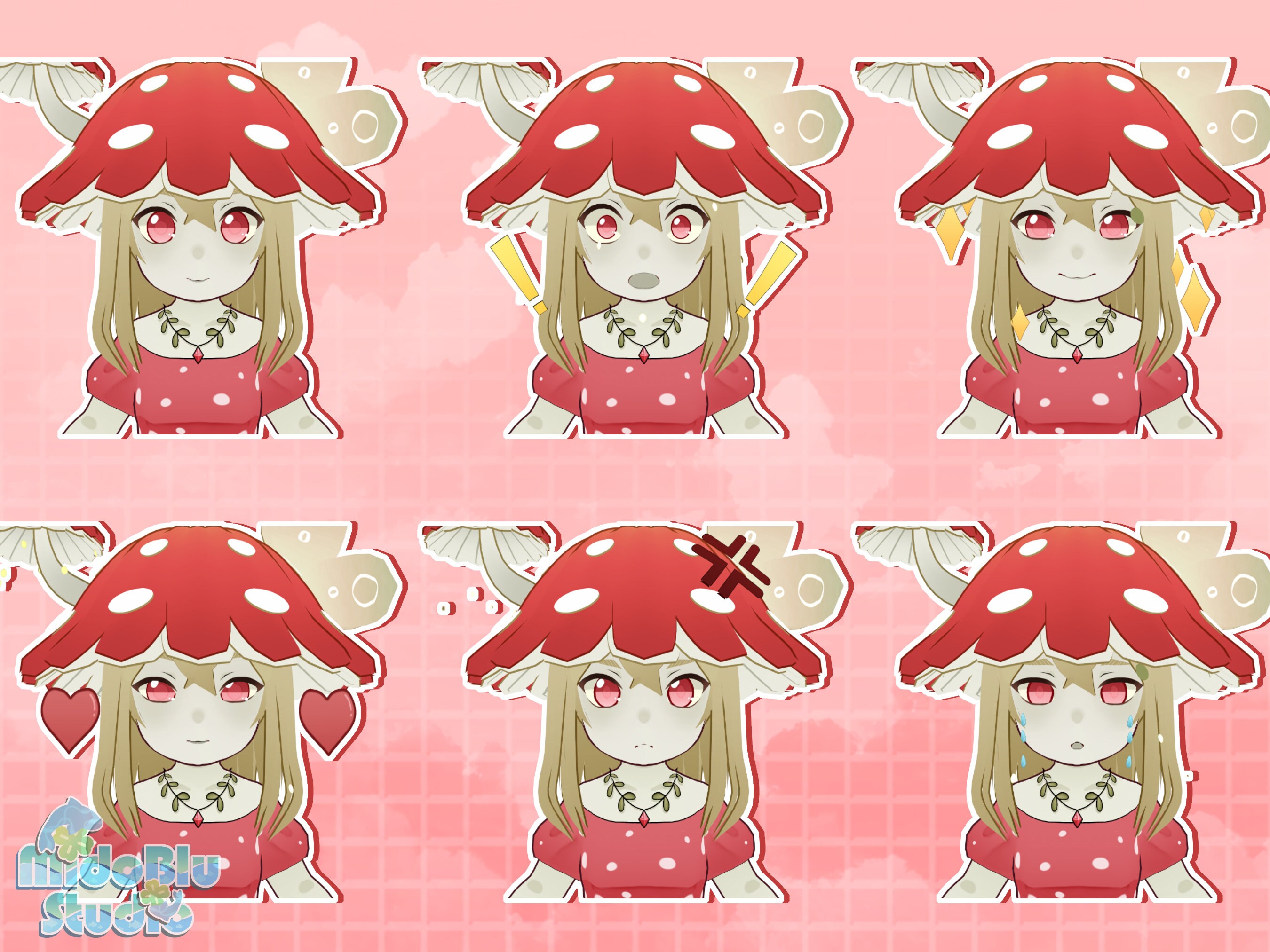 Red Chibi Mushroom | Premade 3D Vroid VRM Model | Streamer and Vtuber ...