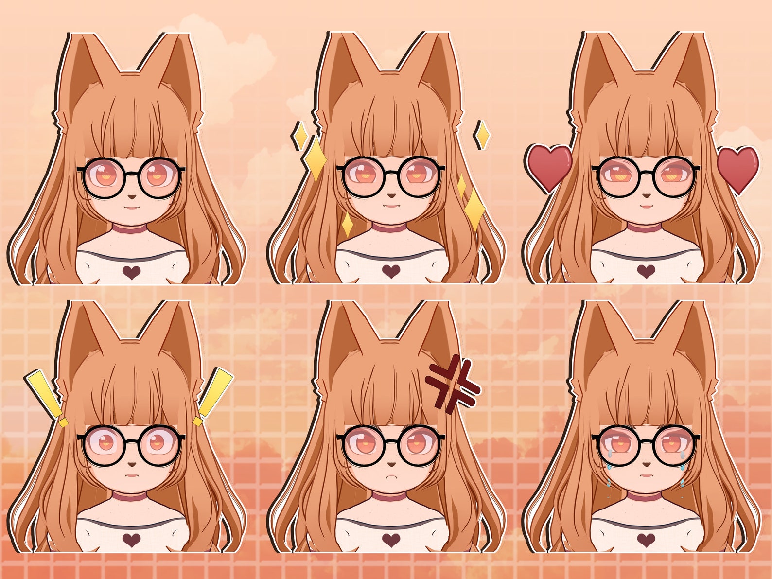 Autumn Cat Girl Set | Premade 3D Vroid VRM Model | Streamer and Vtuber ...