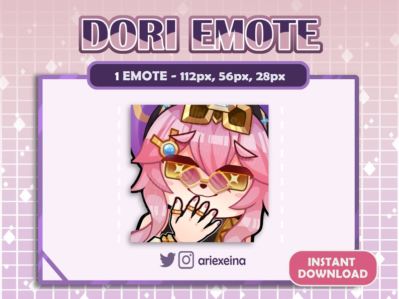 Dori Genshin Impact Emote Smug | Twitch Emote | Discord Emote | Cute ...