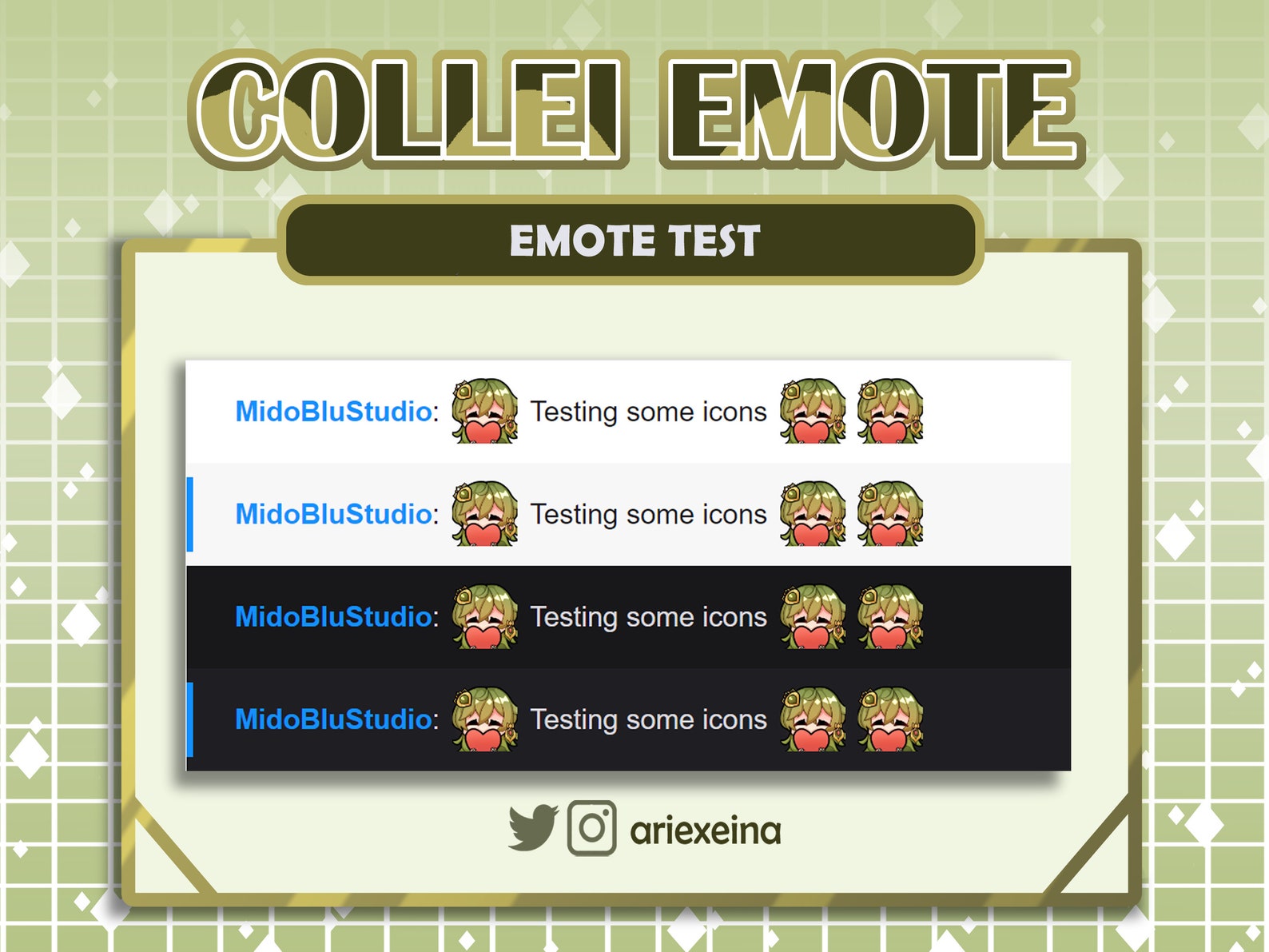 Collei Genshin Impact Emote Love Twitch Emote Discord Emote Cute Collei ...