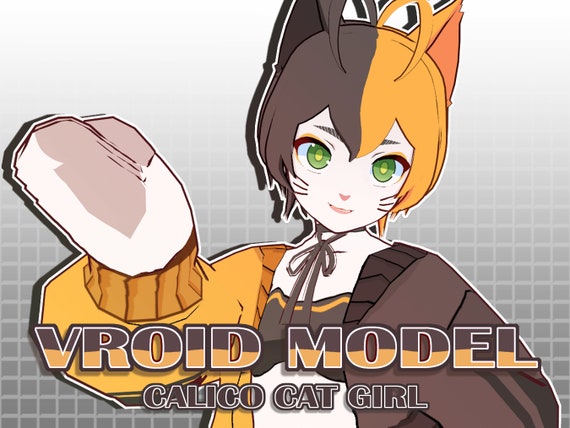 Calico Cat Girl / Modelo VRoid VRM 3D Prefabricado / Streamer - Etsy México