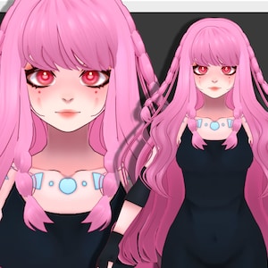 Long Wavy #1 | Vroid Hair Preset | Custom Item Vroid Studio | Ready-to ...