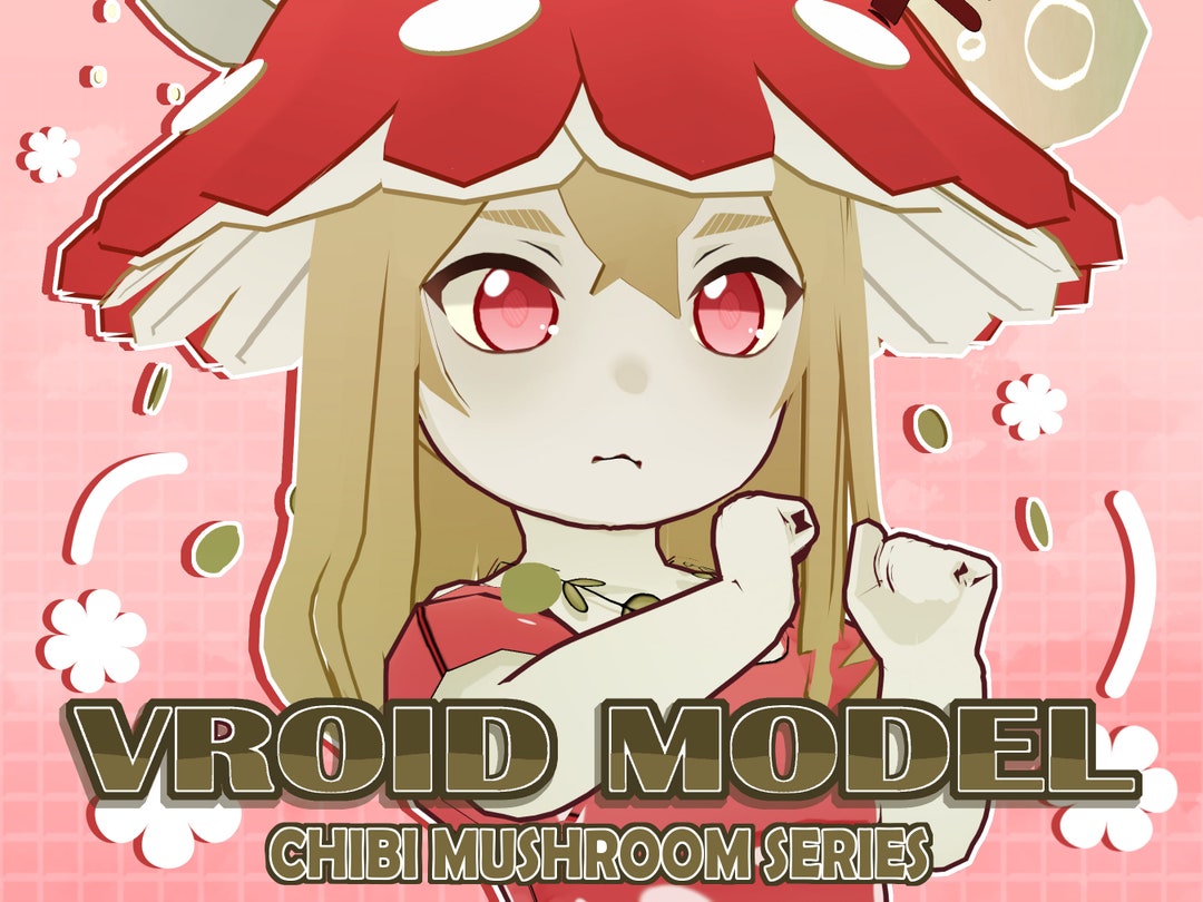 Red Chibi Mushroom | Premade 3D Vroid VRM Model | Streamer and Vtuber ...