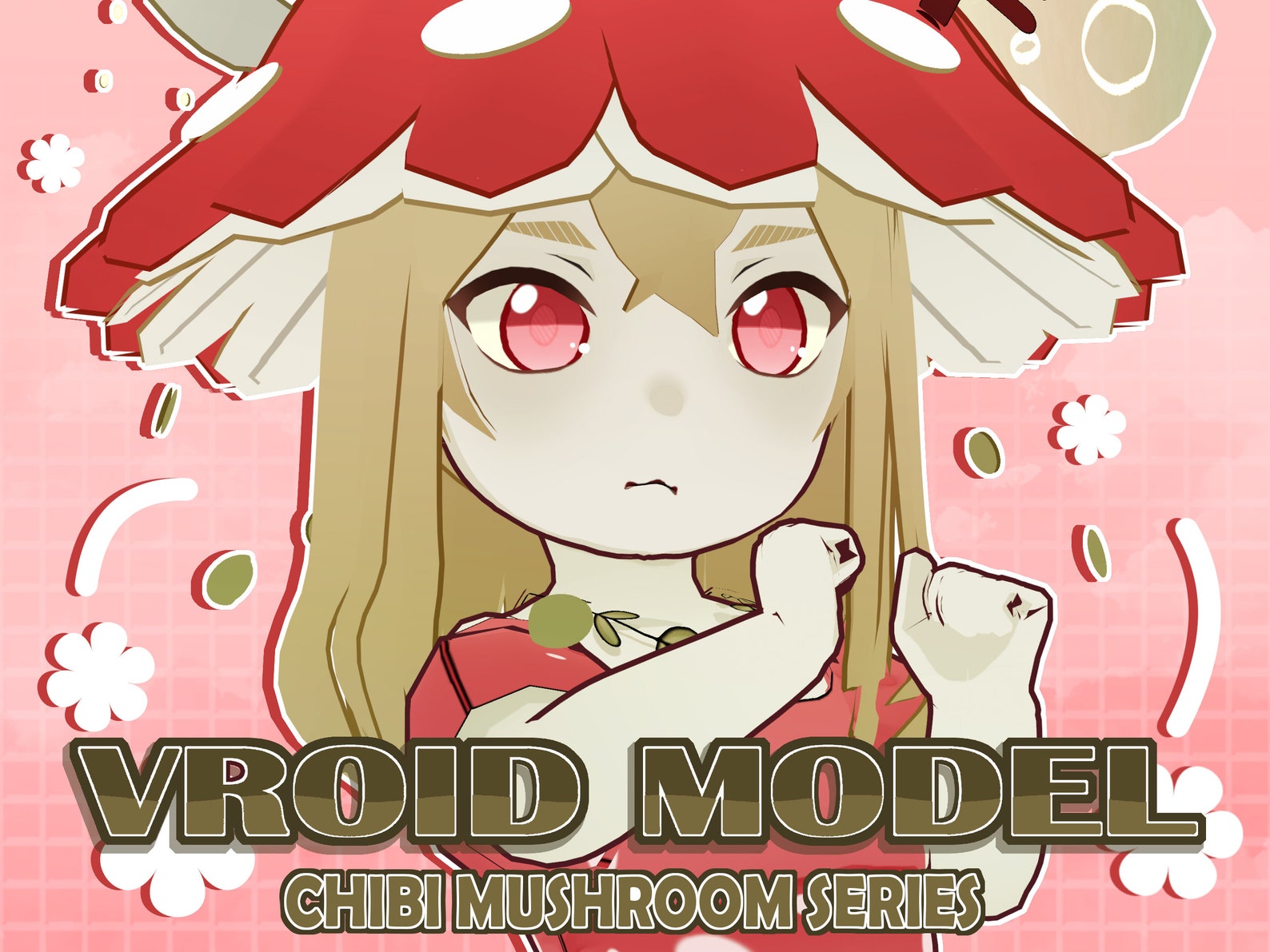 Red Chibi Mushroom | Premade 3D Vroid VRM Model | Streamer and Vtuber ...