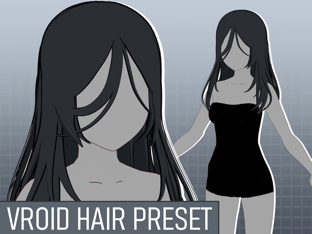 Ghost Messy Medium Hair | Vroid Hair Preset | Custom Item Vroid Studio ...