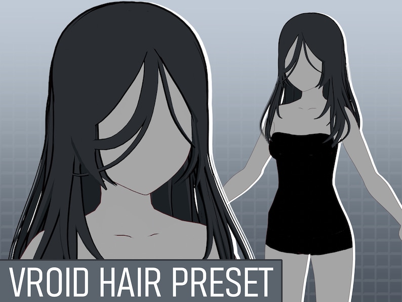 Ghost Messy Medium Hair Vroid Hair Preset Custom Item - Etsy