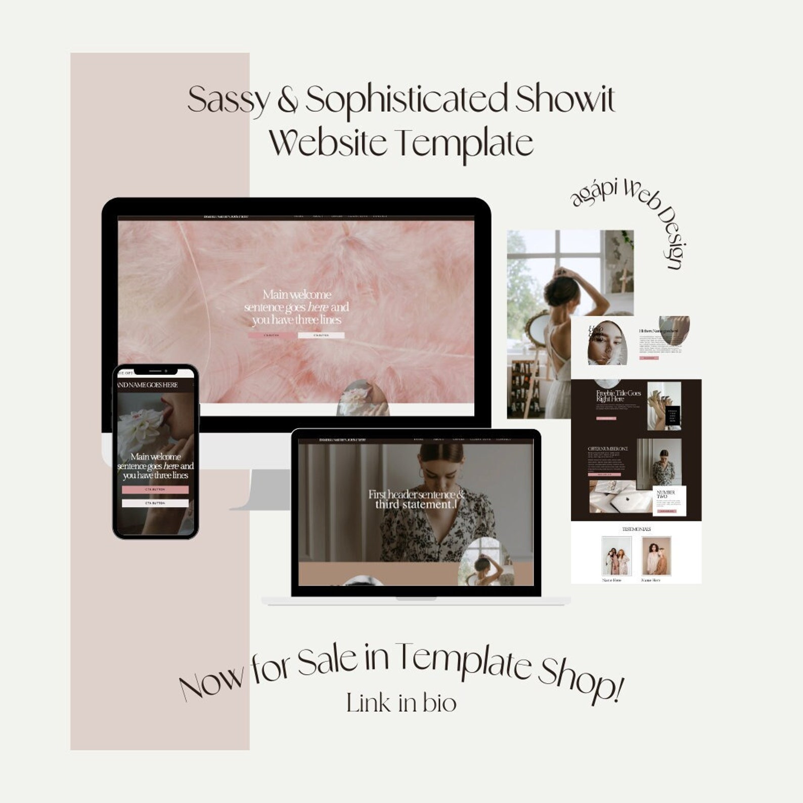 Showit Website Template, Website Template Great for Any Online Service ...