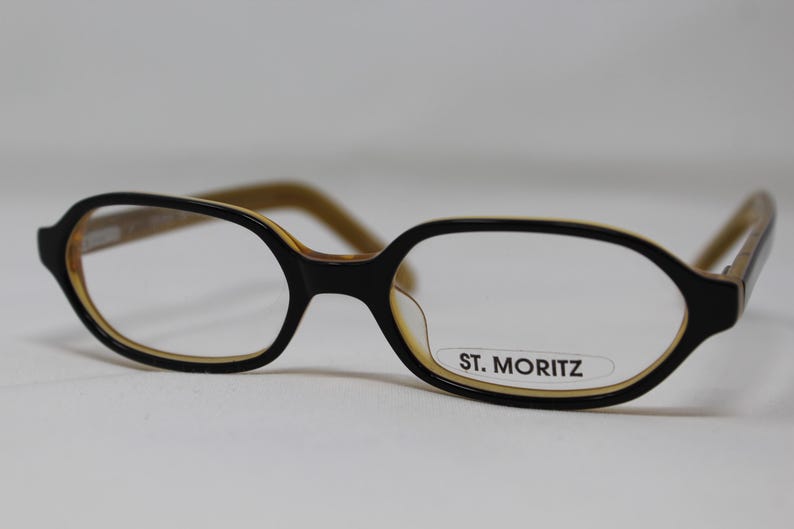 Vintage NOS St. Moritz Frames Mod Coyote Gold Plastic Eyeglasses Frames ...