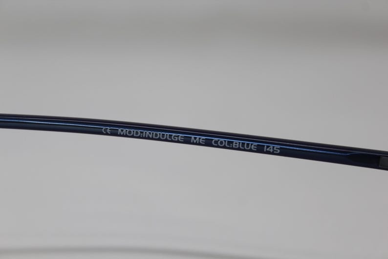 Vintage NOS Cosmopolitan Frames Mod Indulge Me Blue Plastic Eyeglasses ...