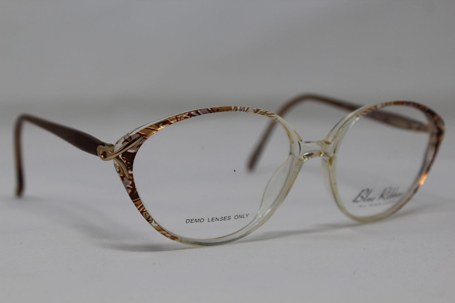 Vintage NOS Blue Ribbon by Marchon Mod BR 14 Brown Plastic Eyeglasses ...