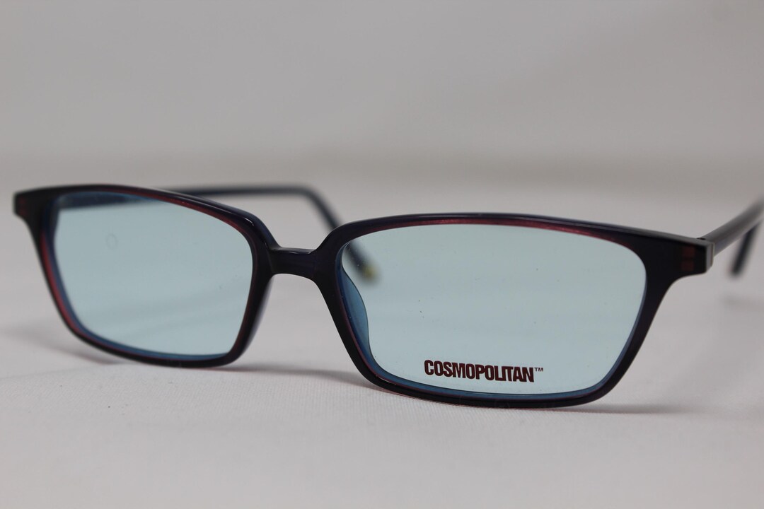 Vintage NOS Cosmopolitan Frames Mod Indulge Me Blue Plastic Eyeglasses ...
