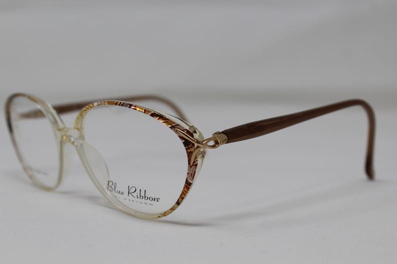Vintage NOS Blue Ribbon by Marchon Mod BR 14 Brown Plastic Eyeglasses ...