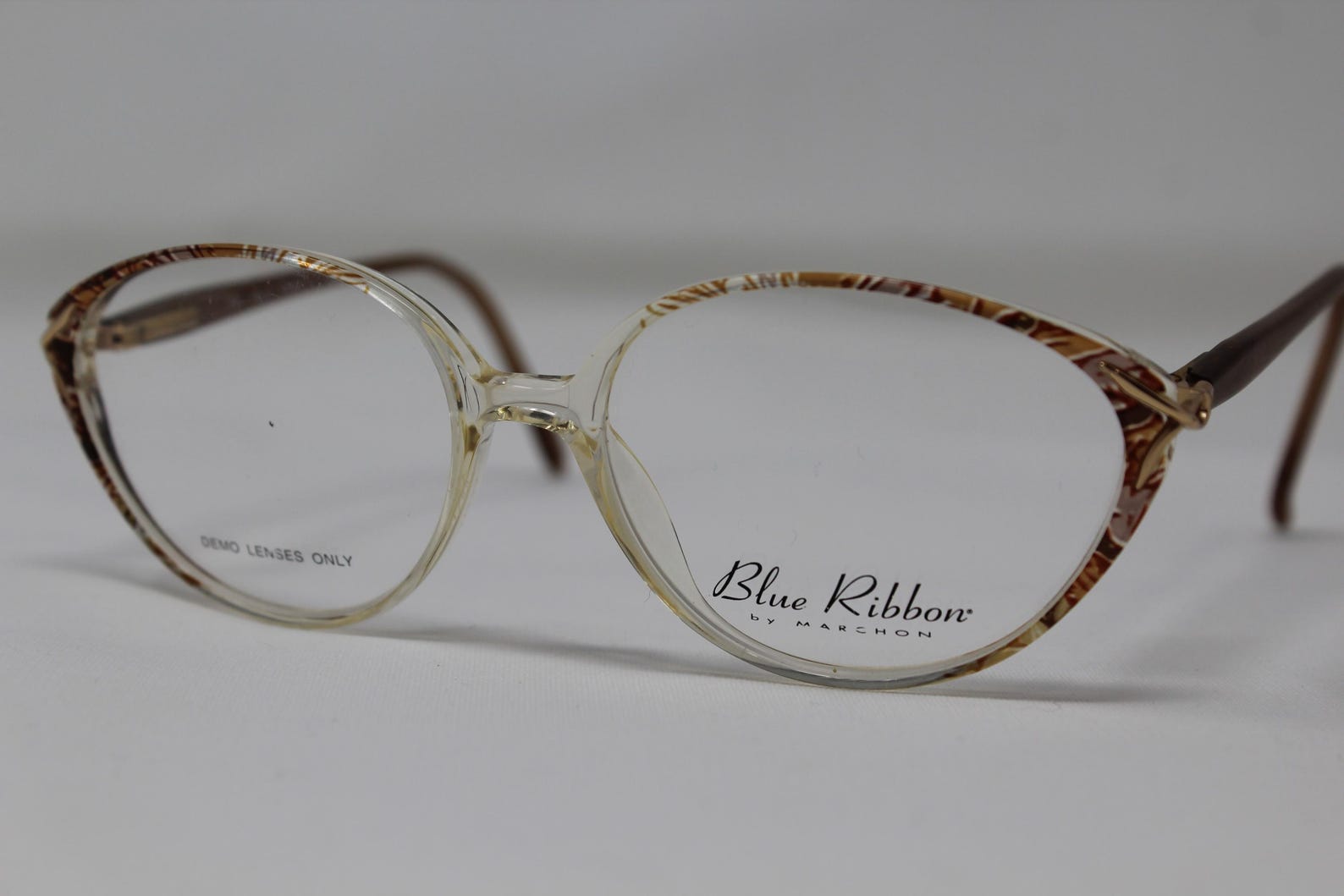 Vintage NOS Blue Ribbon by Marchon Mod BR 14 Brown Plastic Eyeglasses ...
